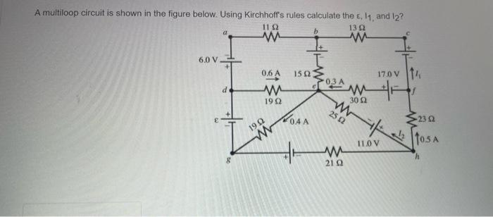 Solved A multiloop circuit is shown in the figure below. | Chegg.com