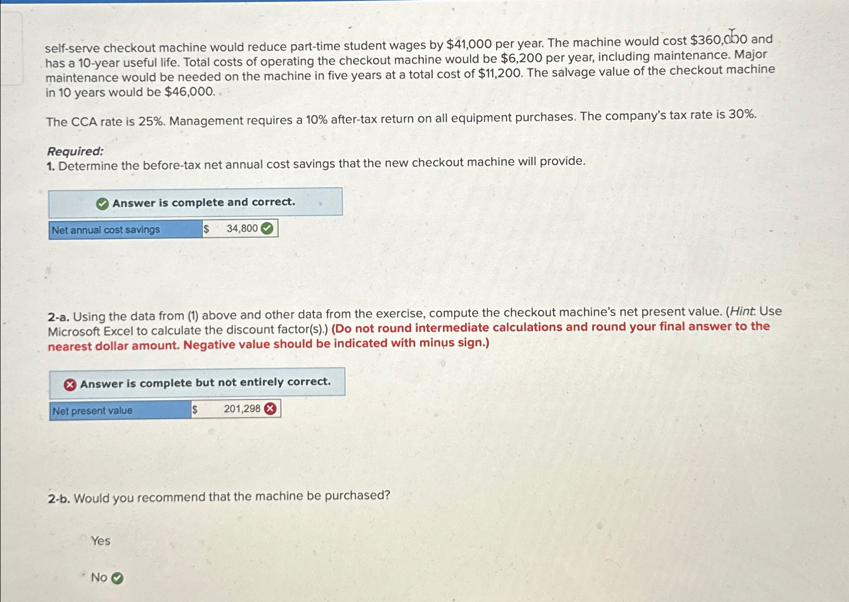 Solved self-serve checkout machine would reduce part-time | Chegg.com