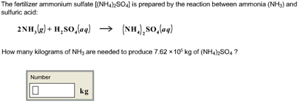 Solved The fertilizer ammonium sulfate [(NH4)2 SO4] is | Chegg.com