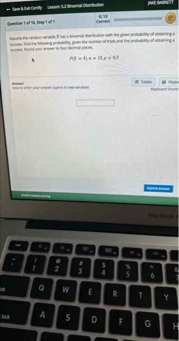 Solved Assume the random variable X has a binomial | Chegg.com