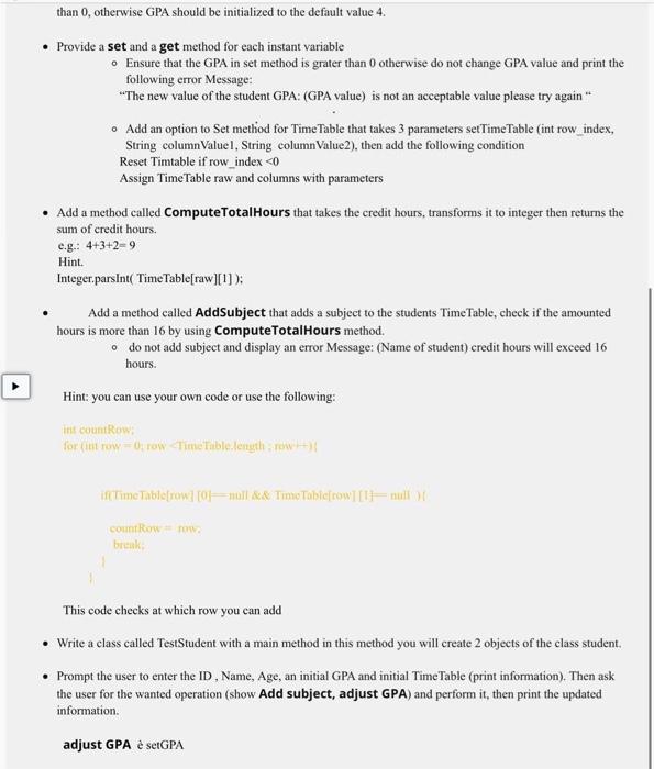 Solved Complete the following tasks in Java within the lab | Chegg.com