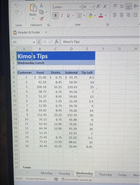 Solved 1 Start Excel. Download and open the file named | Chegg.com