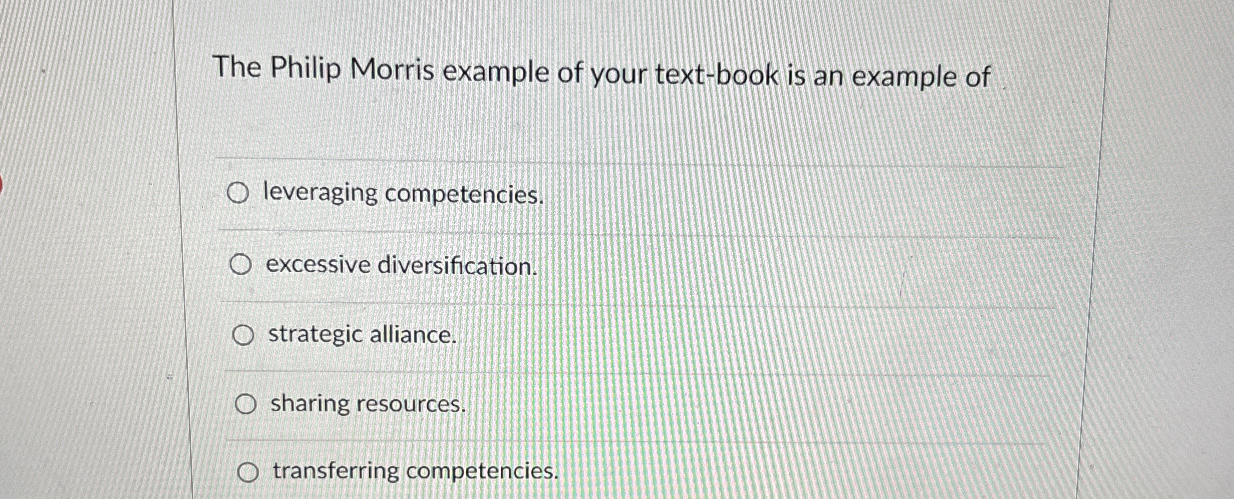 Solved The Philip Morris example of your text-book is an | Chegg.com