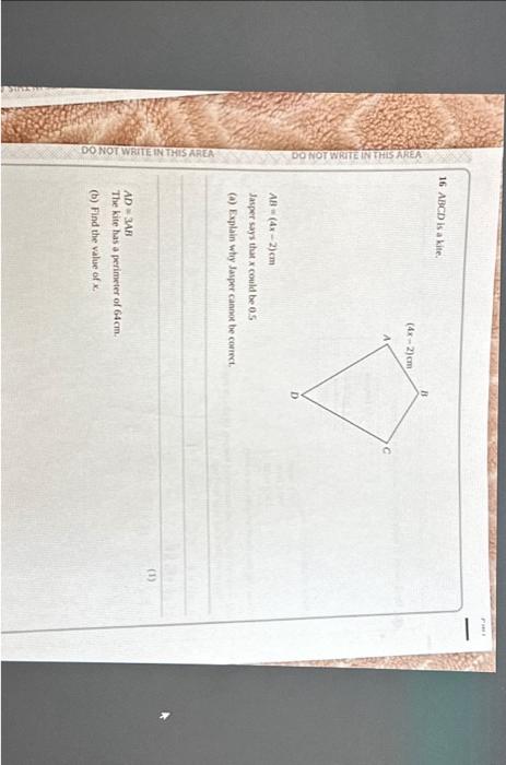 Solved CCTURE DO NOT WRITE IN THIS AREA KUNA DO NOT WRITE IN | Chegg.com