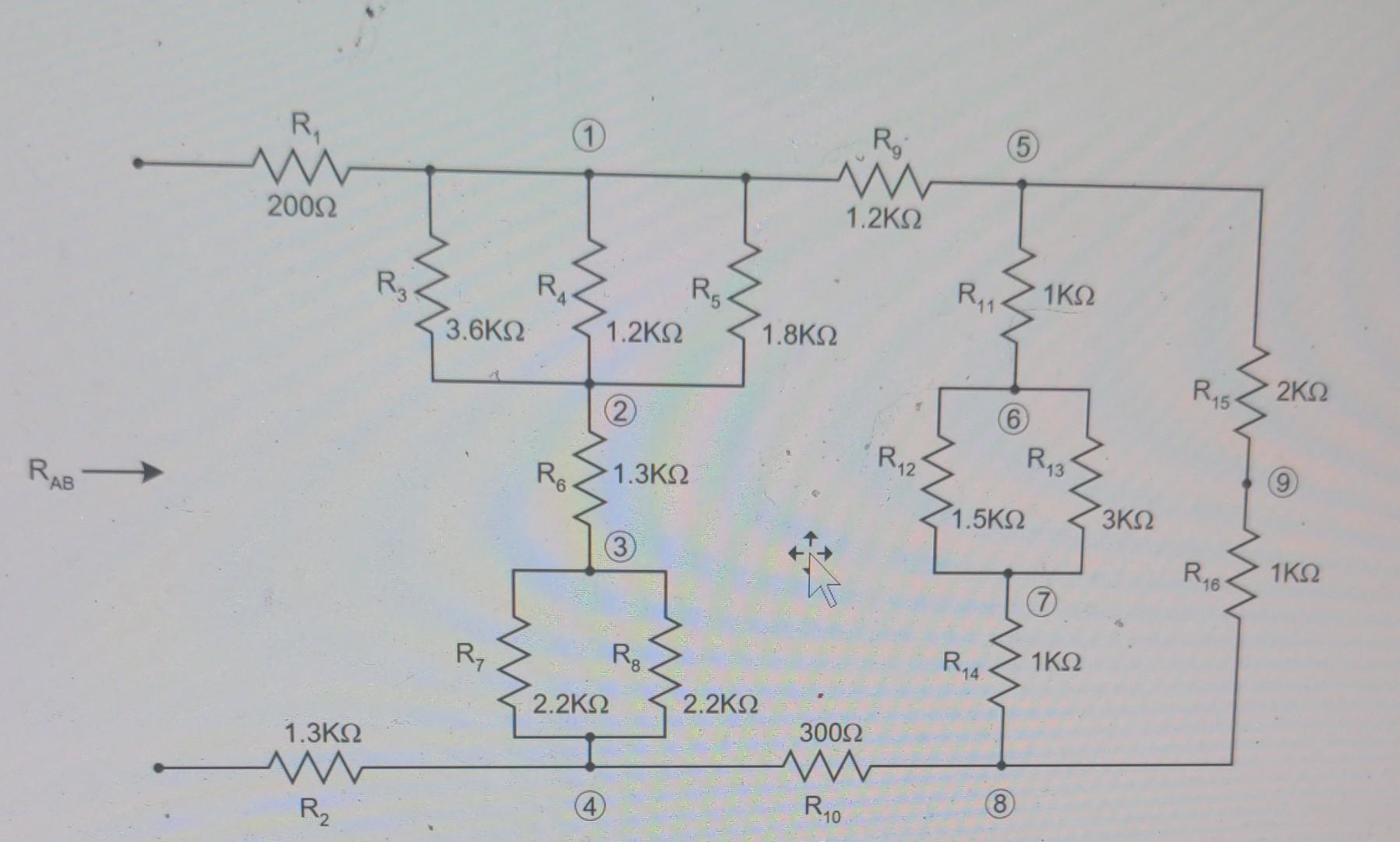 Solved Calculate terminal resistance RAB, also show how the | Chegg.com