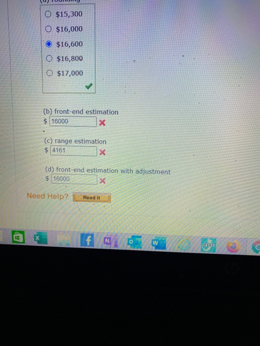 Solved Estimate the total cost of the items represented by | Chegg.com