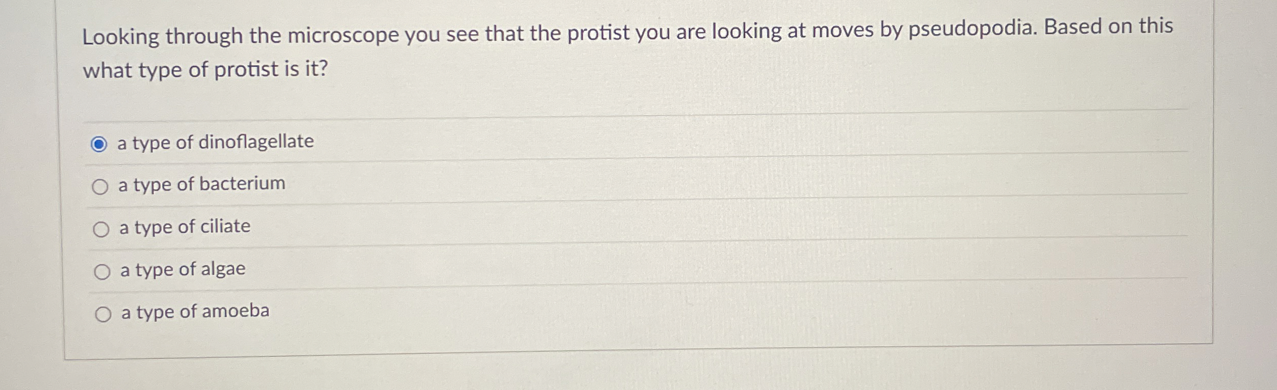 Solved Looking through the microscope you see that the | Chegg.com