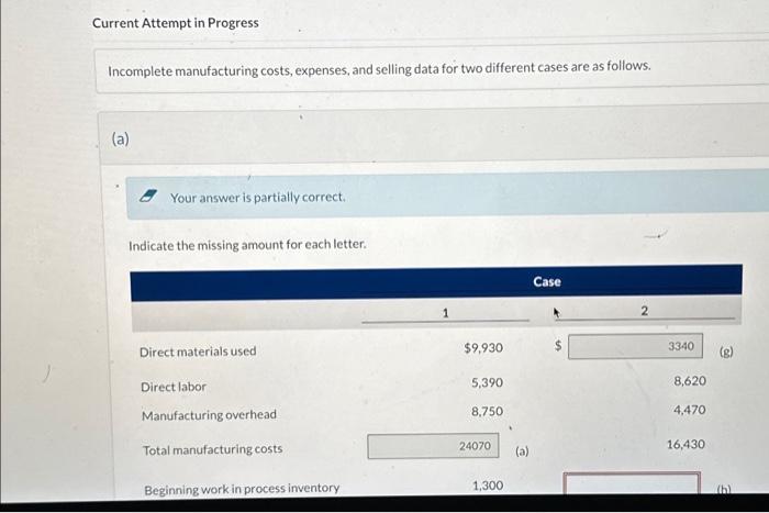 Solved J Current Attempt in Progress Incomplete | Chegg.com