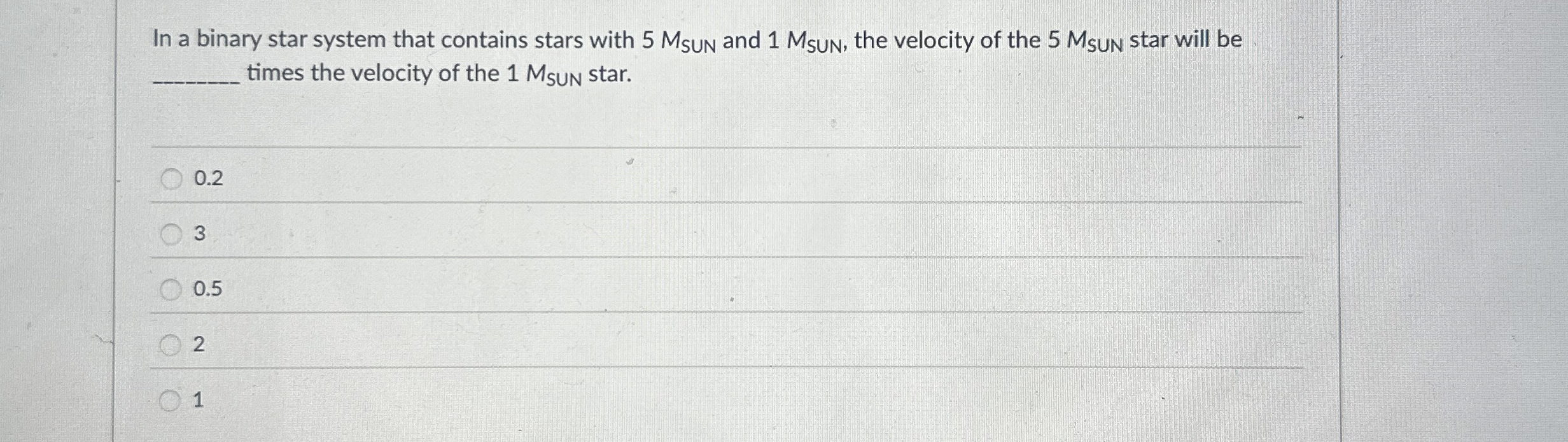 Solved In a binary star system that contains stars with | Chegg.com