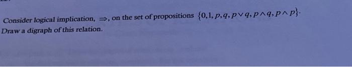 Solved Consider logical implication, ⇒, on the set of | Chegg.com