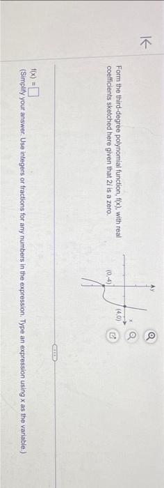 Solved Form the third-degree polynomial function, f(x), with | Chegg.com