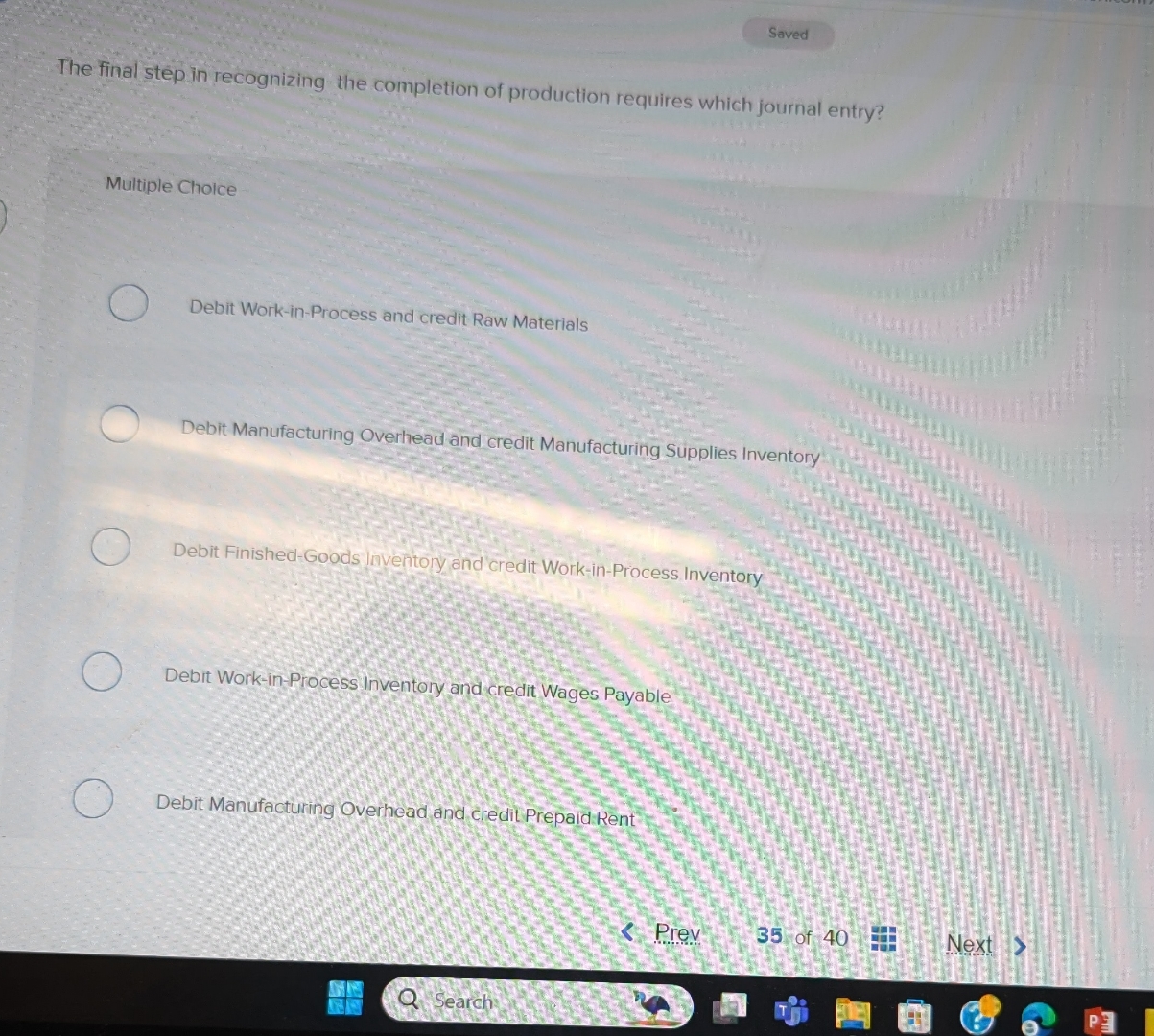 Solved The final step in recognizing the completion of | Chegg.com