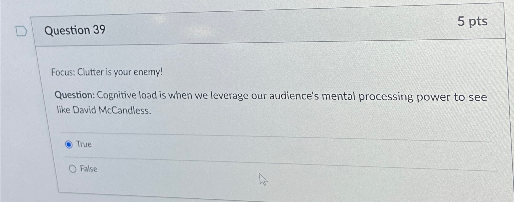 Solved Question 395 ﻿ptsFocus: Clutter is your | Chegg.com