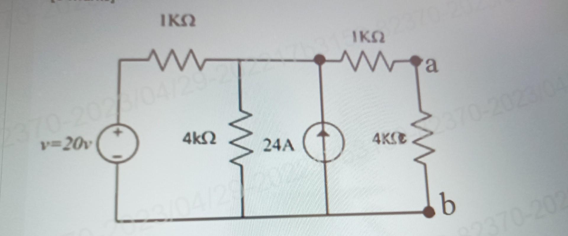 Solved Find the current through 4KQ (connected across | Chegg.com