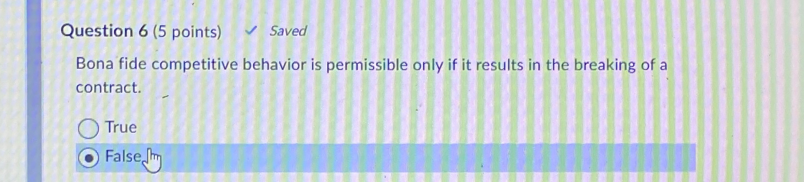 Solved Question 6 (5 ﻿points) ﻿SavedBona fide competitive | Chegg.com