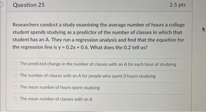 Solved Researchers conduct a study examining the average | Chegg.com
