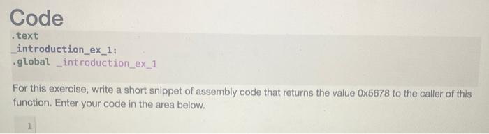 Solved Code .text _introduction_ex_1: global | Chegg.com