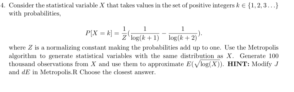 Solved Consider the statistical variable x ﻿that takes | Chegg.com