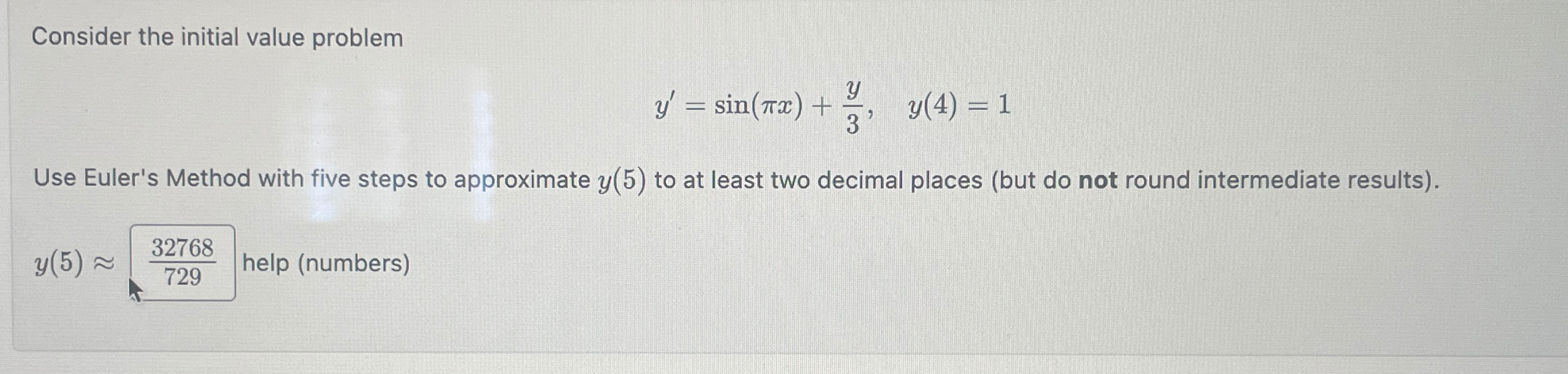 Solved Consider the initial value | Chegg.com