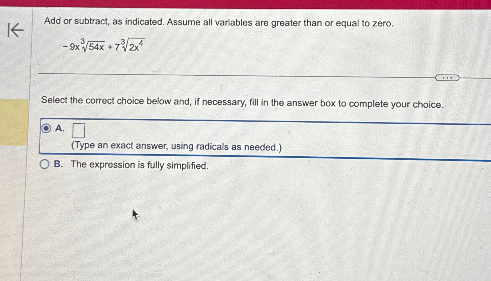 Solved Add or subtract, as indicated. Assume all variables | Chegg.com
