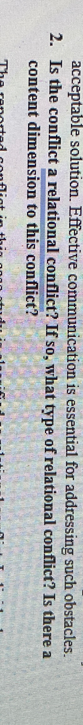 Solved acceptable solution. Effective communication is | Chegg.com