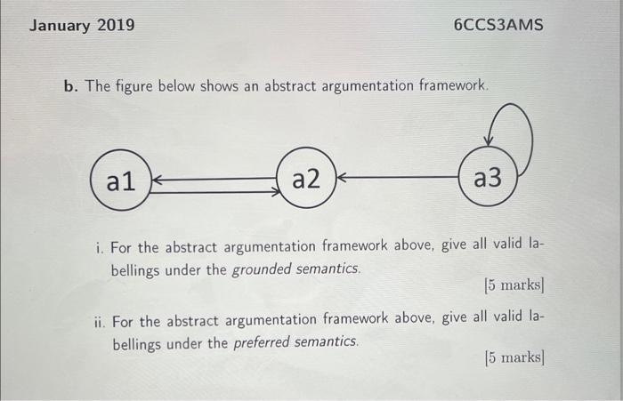 Solved B The Figure Below Shows An Abstract Argumentation