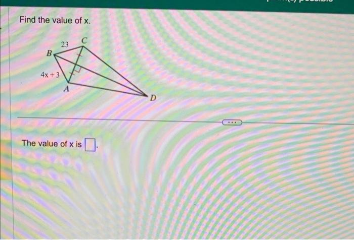 Solved Find the value of x. The value of x is | Chegg.com