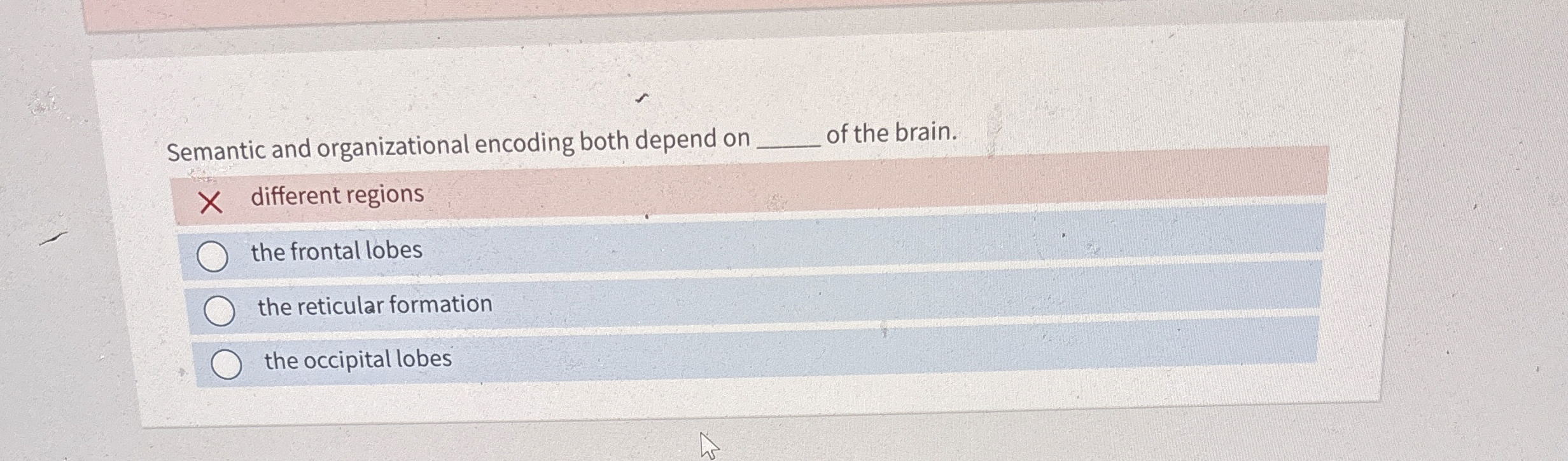 Solved Semantic and organizational encoding both depend on | Chegg.com