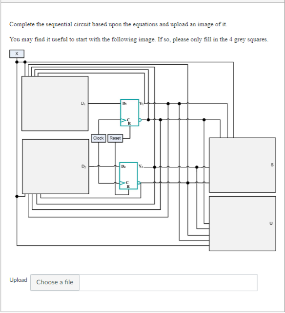 Complete the sequential circuit based upon the | Chegg.com