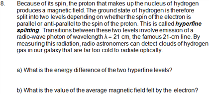 Solved Because of its spin, the proton that makes up the | Chegg.com