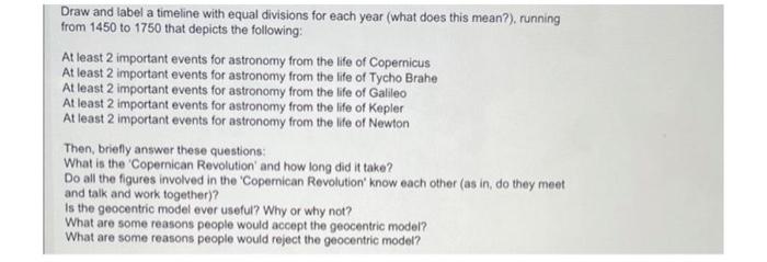Solved Draw and label a timeline with equal divisions for | Chegg.com