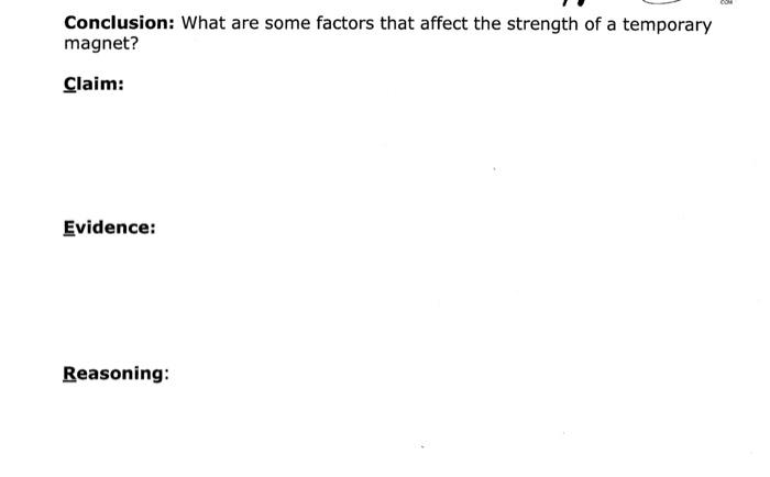 Solved Conclusion What Are Some Factors That Affect The