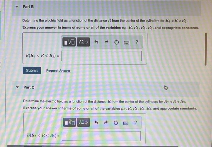 Solved - Part B Determine the electro field as a function of | Chegg.com
