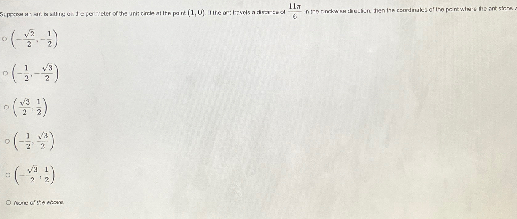 Solved Suppose an ant is sitting on the perimeter of the | Chegg.com