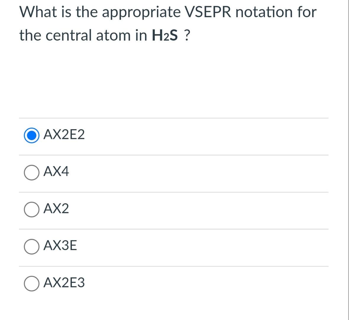 Solved What is the appropriate VSEPR notation for the | Chegg.com