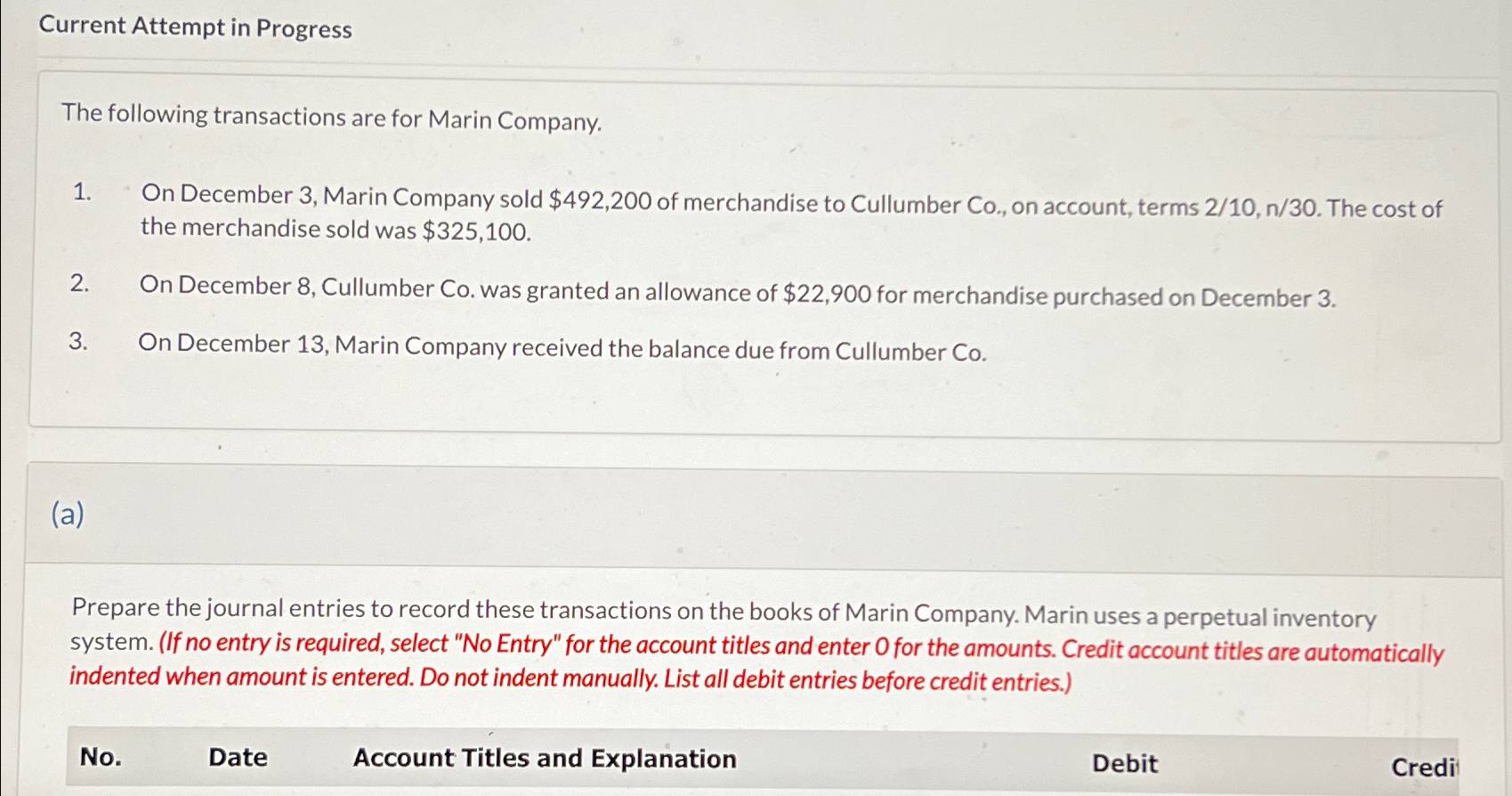 Solved Current Attempt in ProgressThe following transactions | Chegg.com
