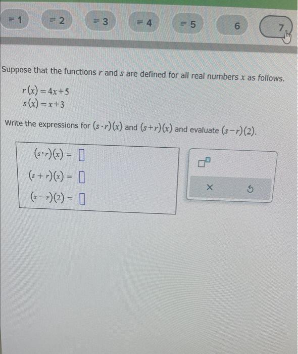 Solved Suppose that the functions r and s are defined for | Chegg.com
