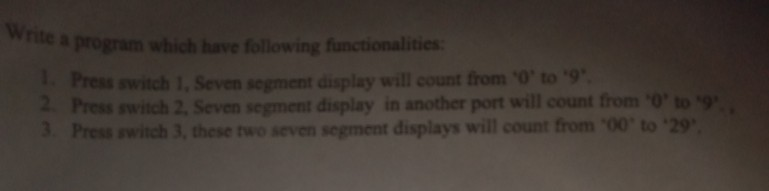Solved Write a program which have following functionalities | Chegg.com