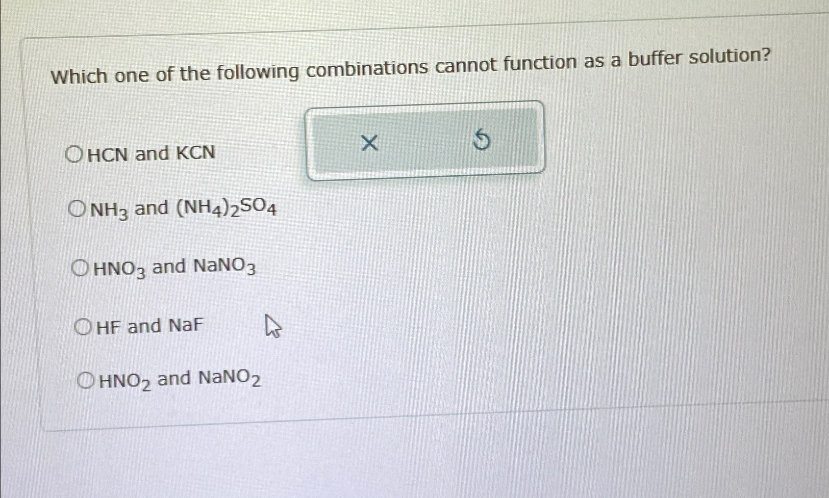 Solved Which one of the following combinations cannot | Chegg.com