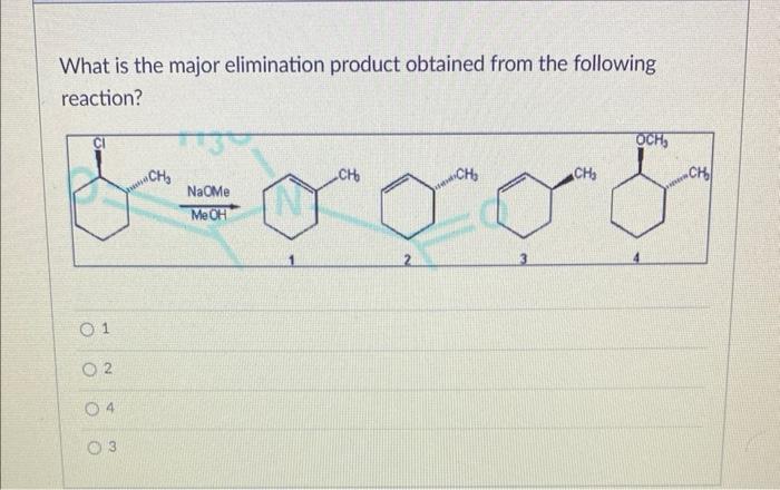 Solved What is the major elimination product obtained from | Chegg.com