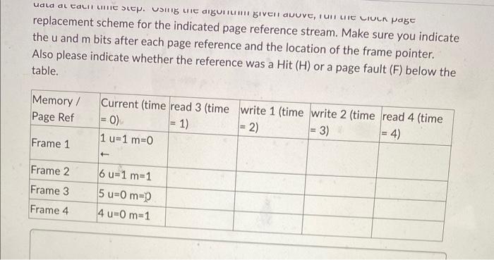 Solved Our textbook discussed the following modified Clock | Chegg.com