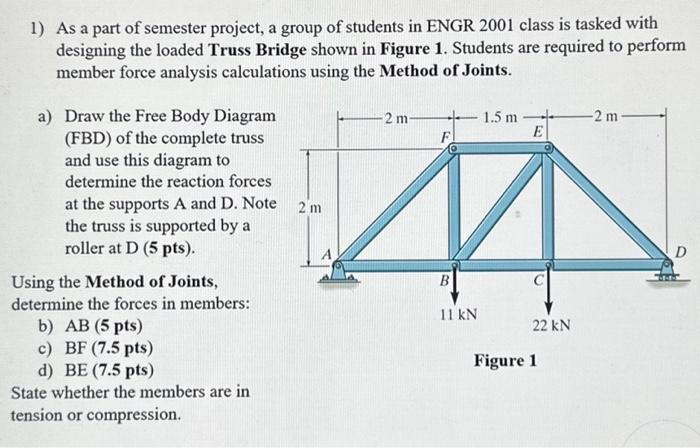 Solved 1) As a part of semester project, a group of students | Chegg.com