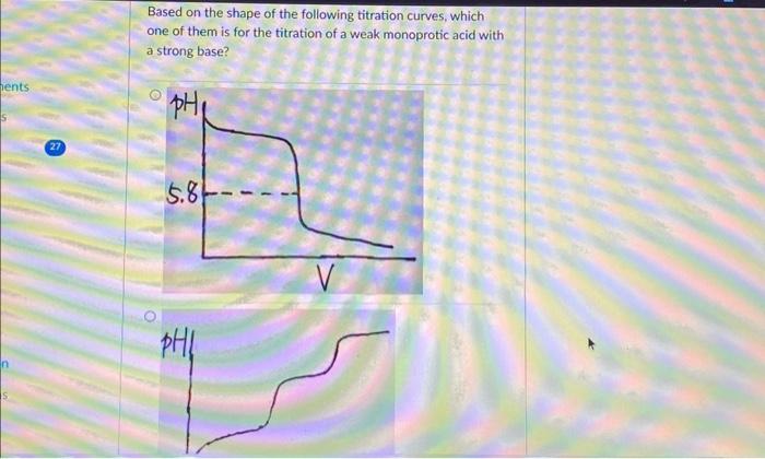 Solved Based on the shape of the following titration curves, | Chegg.com