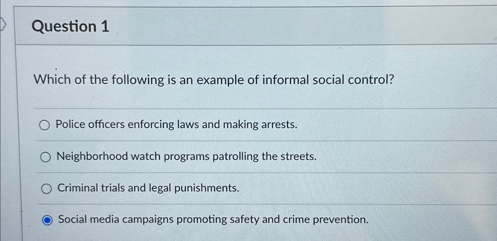 Solved Question 1Which of the following is an example of | Chegg.com