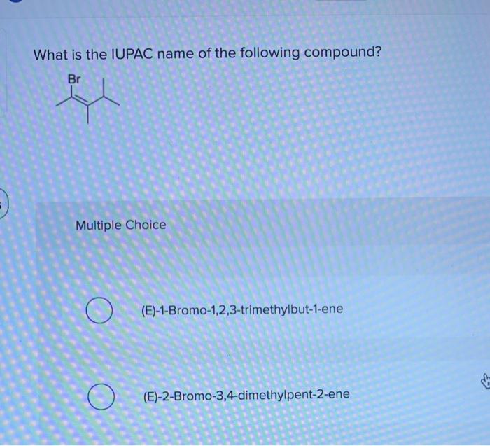Solved Which of the following is the major E2 product formed | Chegg.com
