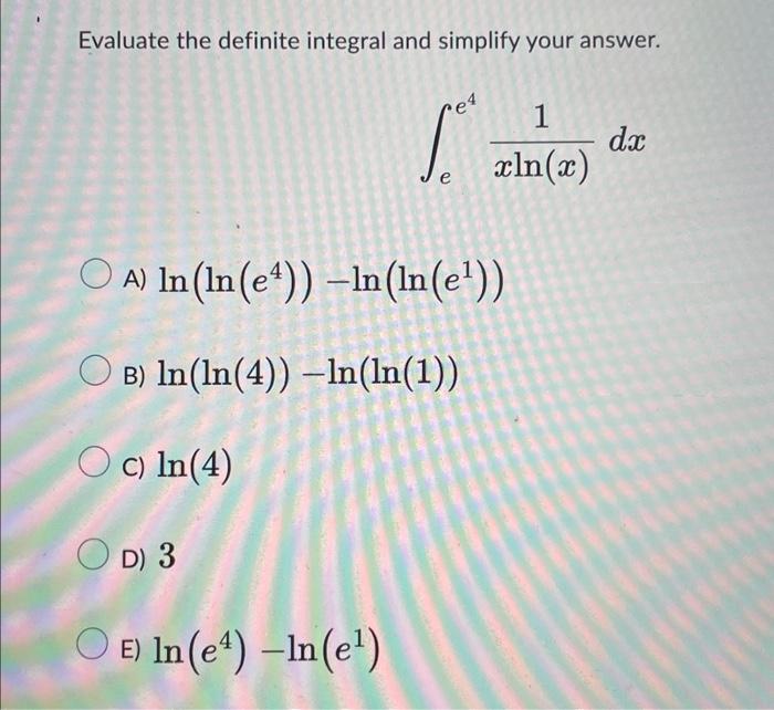 Solved Evaluate the definite integral and simplify your | Chegg.com