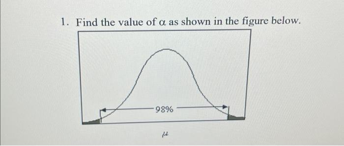 Solved 1. Find the value of a as shown in the figure below. | Chegg.com