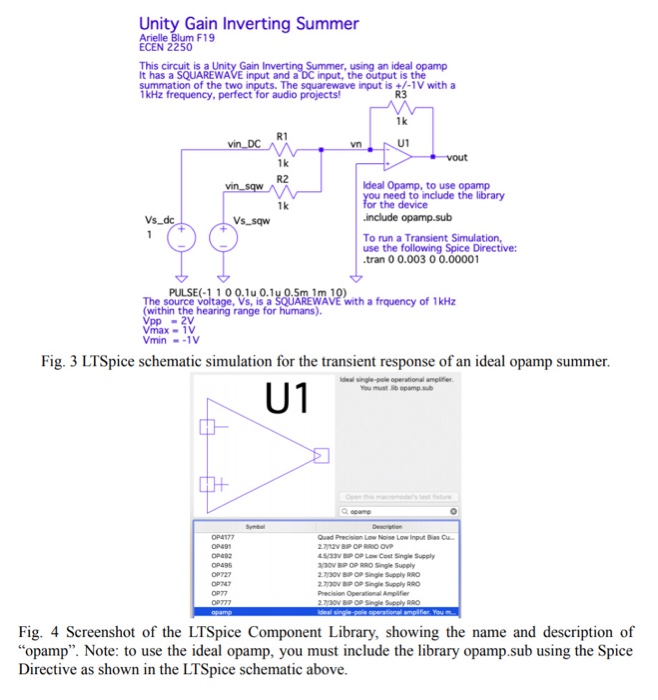 Solved Problem 4 - LTSpice and the Inverted Summer [14 | Chegg.com