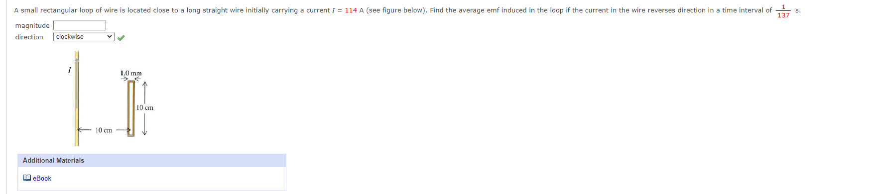 Solved A small rectangular loop of wire is located close to | Chegg.com