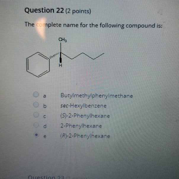 Solved Question 27 (2 points) What is the major product of | Chegg.com